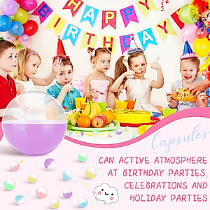 Libima 300 Pcs Gumball Machine Capsules Round Capsules 1.1" 1.25" Vending Machine Capsules Empty Clear Balls Toys Small Gumball Containers for Surprise Prize Party Favor (Sweet Color)