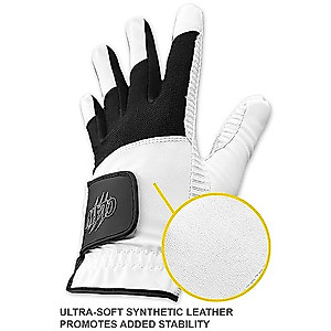 CaddyDaddy Claw MAX Golf Gloves for Men | Flex-Mesh Design | Traditional Fit Feels Like Leather | Lasts 3-5 Times Longer Than Leather | Silicone-Web Coating for Maximum Grip | Washable | LH-XL