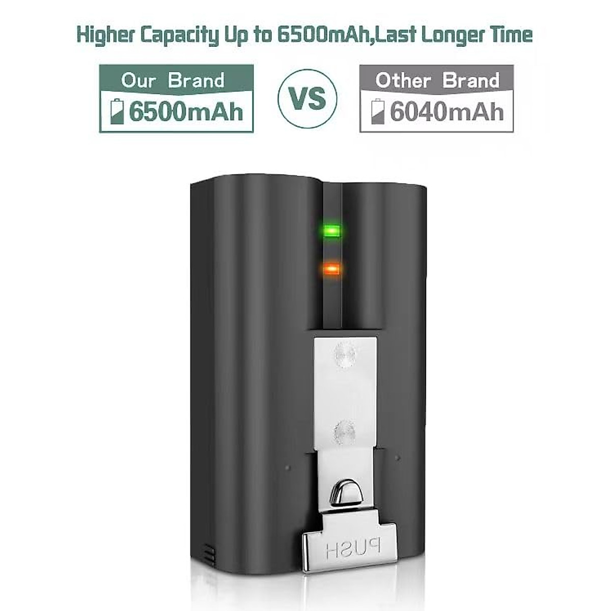 CYZYYLS 1 Pack 6500mAh Replacement Battery Compatible with Ring-Doorbell Camera 2/3/3plus/4,Stick Up Cam Battery and Spotlight Camera Battery (1 Pack Battery(Black))