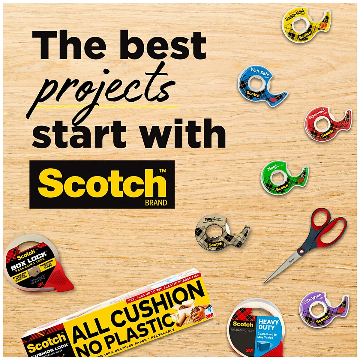 Scotch 8" Multi-Purpose Scissors, 2-Pack, Great for Everyday Use (1428-2)