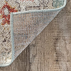 nuLOOM Rose Persian Vintage Area Rug, 4' x 6', Beige