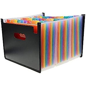 36 Pockets Accordian File Organizer,Expanding File Folder,Filing Folders,Expandable A4/Letter Size Folder, Accordion Document Organizer,Portable Paper/Bill/Receipt Folders with 2 A-Z Blank Tabs