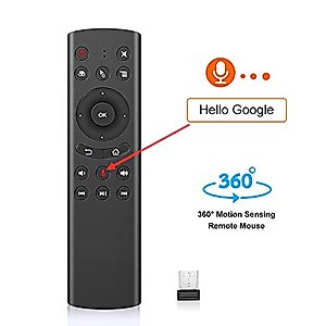Dupad story G20S Voice Remote Control,2.4G Wireless Voice Control Sensing Air Remote Mouse with IR Learning for Nvidia Shield,PC,Projector,Smart TV,Android TV Box