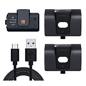 Nyko Power Kit for Xbox Series X, Xbox One and Xbox One Elite Controllers - Power Accessories: Rechargeable Battery Pack, 10 ft USB- C Cable and Replacement Battery Pack for Xbox 1 & Xbox Series X/S