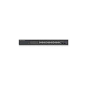 ZyXEL GS1900-24HP, 24-port GbE L2 PoE Smart Switch, rackmount, 170 Watt