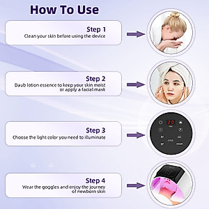 FARRENCE LED Face Mask Light 7 in 1 Color SPA Facial Equipment LED Light Facial Body Beauty Machine for Skin Care at Home