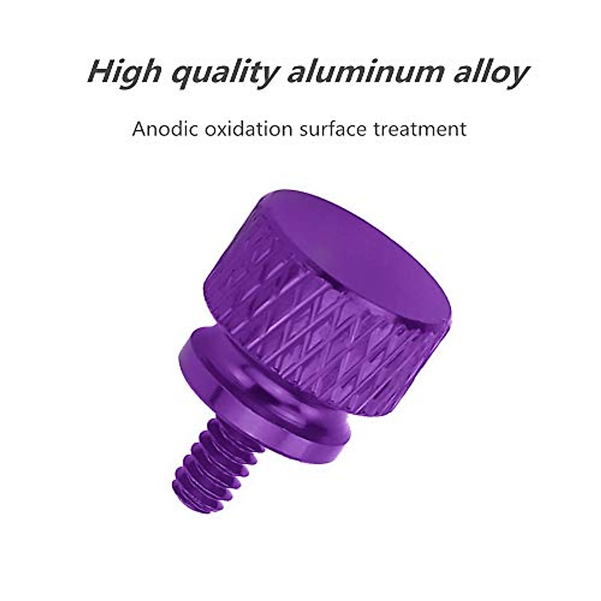 YATENG 10-pcs Anodized Aluminum Computer Case Thumbscrews (6-32 Thread) for Computer Cover/Power Supply/PCI Slots/Hard Drives DIY Personality Modification & beautification (Purple)