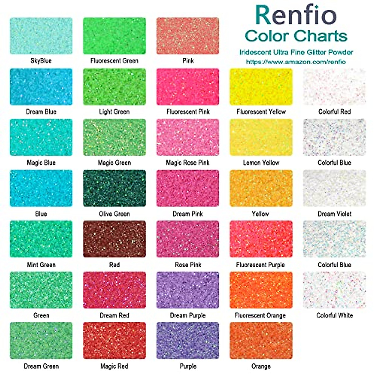 Renfio Iridescent Ultra Fine Glitter Powder Resin Supplies Glitters 1.75 Oz (50g) PET Flake Crafts Sequins 1/128" 0.008" 0.2mm Epoxy Chips Flakes for Tumblers Slime Painting - Yellow