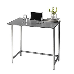 Urban Shop Tools Assembly Folding Desk with Tablet Slot, Grey