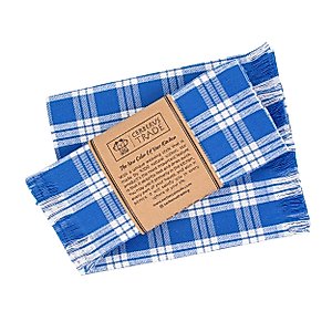 Cerberus Trade Dish and Kitchen Towels -0 Cotton Bar and Hand Towels, Absorbent for Dishes, Blue (Set of 4)