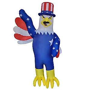 NiSotieb Inflatable Bald Eagle Costume Independence Day Blow-up Costume for Adult/Halloween/Patriotic Parade