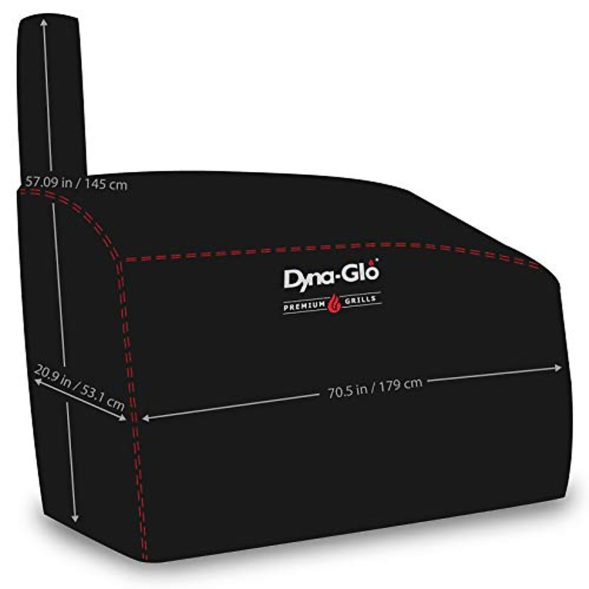 Dyna-Glo DG962CBC Barrel Charcoal Grill Cover, Fits Size: 70.47" W x 20.9" D x 39.76" H (178.99 x 53.08 x 100.99 cm), Black