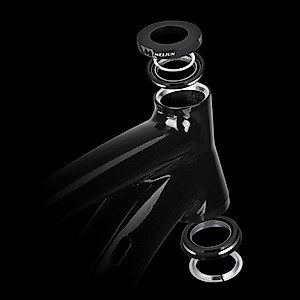 Bike Headset, Aluminum Alloy Solid 44mm Internal Sealed Bearing Headset Accessory for Mountain Bike (Black)