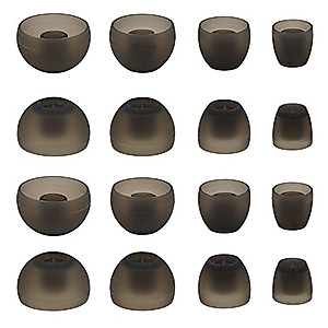 Ear Tips for Sennheiser Momentum Headphone, BLUEWALL Eartips Ear Gel for Momentum in-Ear Headphone, Durable Silicone XSSML 8 Pairs All in 1 Set Replacement Ear Tips for Sennheiser Momentum (Gray)