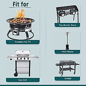 GASPRO 18-Foot Propane Hose Extension for Propane Devices with 3/8" Male Flare, for RV, Gas Grill, Heater, Burner and More, Flexible and Durable