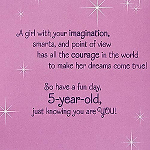 Hallmark 5th Birthday Card with Sound for Girl (Disney Princesses)