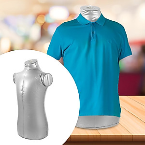 Healifty Plastic Hangers Inflatable Mannequin Half Body Armless Torso Shirt Dress Form Display Dummy Model Blow up for Clothes Display Retail Body Display Inflatable Costume