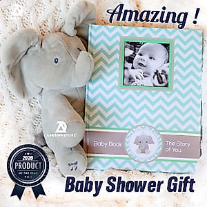 Baby Memory Book - Newborn Journal - Baby First Year Book Album - Baby Shower Book Gift - Baby Keepsake Milestone Memory Journal - First Year Newborn Baby Boy Girl Book