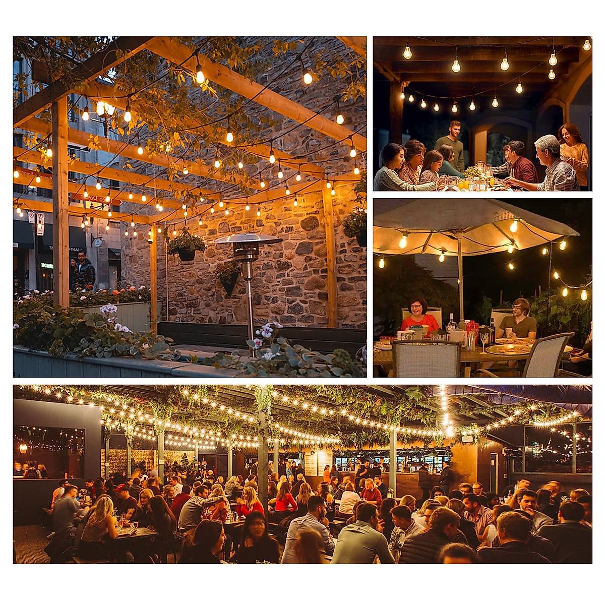 Jslinter S14 LED Bulbs, 25-Pack, 1W Energy-Efficient Outdoor String Lights, 2700K Warm White, Durable & Waterproof, E26 Base, Edison Vintage Ambiance, Ideal for Patio, Garden, and Party Lighting