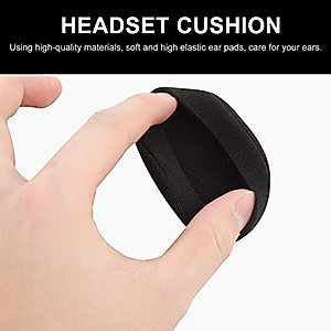 OSALADI 20pcs Earphone Ear Pads Memory Foam Earpads Sponge Cushion Covers Replacement Universal Fit for Headphone Headset Earbuds 55mm Black