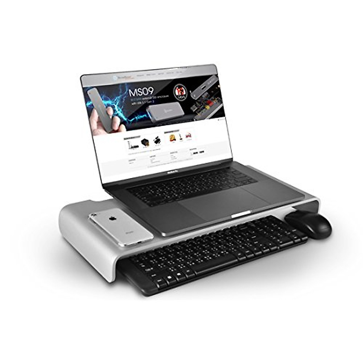 SilverStone Technology Aluminum Unibody Monitor / iMac Stand, Silver (MR01S)