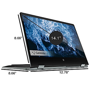 Gateway 14.1" 2-in-1 Elite Notebook, FHD, Intel® Core™ i5-1035G1, 256GB SSD, 8GB RAM, THX™ Spatial Audio, 2MP Camera, HDMI, Stylus Included, Windows 11 Home, Charcoal Black