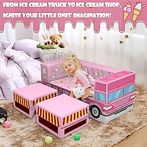 Kids Couch Sofa Toddler Modular Couch for Bedroom Playroom, Fold Out Couch Sofa Set for Imaginative Boy Girl, Convertible Toddler Couch with Washable Covers