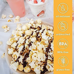 Earth's Natural Alternative 100% Compostable Paper Bowls [32oz 50 Pack] Soup Bowls, Pasta, Cereal, Salad, Ice Cream, Disposable Bamboo Large Bowls, Biodegradable, Unbleached