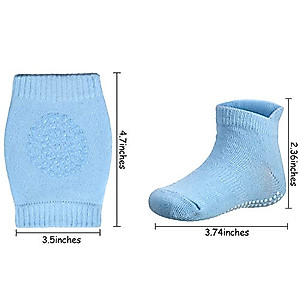 12 Pairs Baby Crawling Anti-Slip Knee Pads Unisex Toddler Knee Protector for Baby Kids