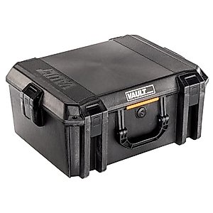Vault by Pelican – V550 Multi-Purpose Hard Case with Foam for Equipment, Electronics Gear, Camera, Drone, and More (Black)