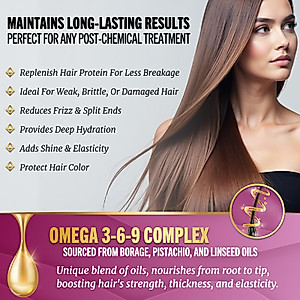 Jenoris Keratin Shampoo for Women, Moisturizing Shampoo for Keratin Treated Hair, With Natural Omega Oils, Salon Professional, Paraben & SLS Free, Smoothing Shampoo for Dry & Damaged Hair, 16.9 Fl Oz