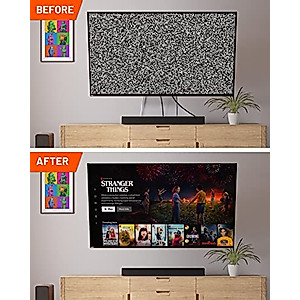 ECHOGEAR TV Cord Hider for Wall Mounted TV - White Cable Management Kit Hides TV Wires Behind The Wall- Includes 2 Pass Throughs, Locking Brackets, and Hole Saw Drill Attachment for Easy Install