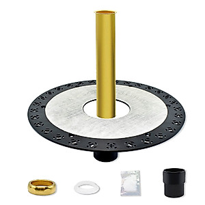 Freestanding Tub Drain Rough-in Kit, 12" Large Base Free standing Bathtub Drains Installation Kits with ABS Adapter and Brass Pipe CUPC Certification