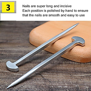 2Pcs Japanese Style Eel Spike Sashimi Knife T-shape Stainless Steel Sushi Chef Tools for Home Kitchen Restaurant