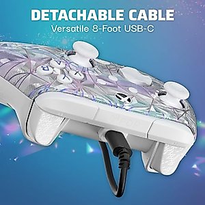 PDP Gaming REMATCH Advanced Wired Controller for Xbox Series X|S/Xbox One/PC, Customizable, App Supported - Frosted Diamond (Amazon Exclusive)