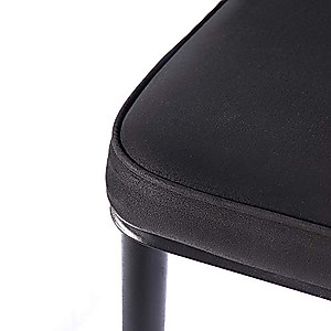 GIA Nifty Armless Upholstered Side Dining Chair with Vegan Leather, Set of 2, Black,Qty of 2