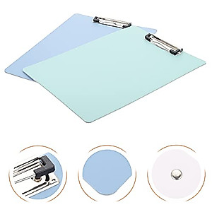 IMIKEYA 2Pcs a4 Folder Board Plastic folders Paper Folder Office Supplies folders Hospital clipboard a4 clipboard hardback Clip Boards Metal Office Document Clip exam Paper Clips Thin