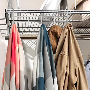 CroBlissful 2 Pack Paper Towel Hanger with Hook for Wire Shelving Paper Towel Holder and Hook Set for Camp Chef Stove Side Shelves Utensils Hanging Kit Grills Kitchen