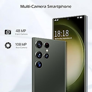 viqee S23U Cell Phone 5G Unlocked Phone,Smartphone with Tool Pen, Android 13.0 Cell Phone 6GB+256GB Full Netcom Support Dual SIM Dual Standby (Green)