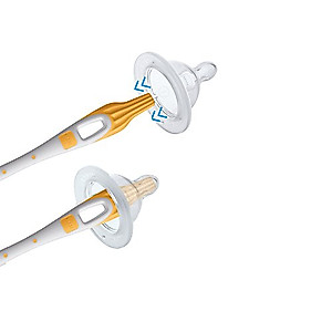 MAM Baby Bottle Cleaning Brush, Soft Brush Baby Bottle Cleaner, BPA-Free Rubber Cleaning Brush for Bottles and Cups, Yellow/White, 1-Count