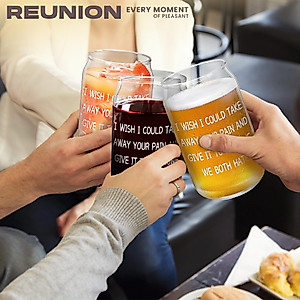 Get Well Soon Gifts for Women Men - After Surgery Recovery Gifts - Feel Better Gifts for Her Him Mom Sick Friends Grieving Divorce Bereavement Sympathy Miscarriage Take Your Pain 16 Oz Coffee Glass