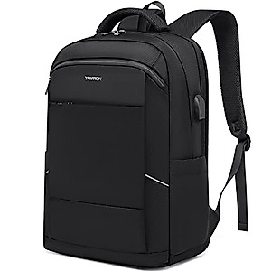 YAMTION School Backpack for Boys Middle High School,Teenagers Bookbag Back Pack for College Students,TSA Friendly,Mochilas Escolares para Adolescentes,Black