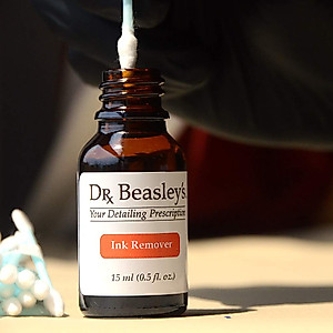 Dr. Beasley's Ink Remover Kit - Preserves Look of Leather Surfaces, Safe For All Top Coated & Colored Leathers, Permanently Removes Water and Oil-Based Ink Stains