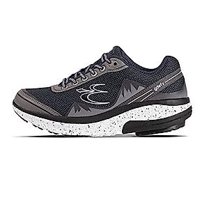 G-DEFY Mighty Walk Men’s Orthopedic Walking Shoe | VersoShock Technology for Pain Associated with Running | Prolonged Standing | Arch Support | Diabetic Shoes | Wide Shoes | Free Custom Orthotic Grey