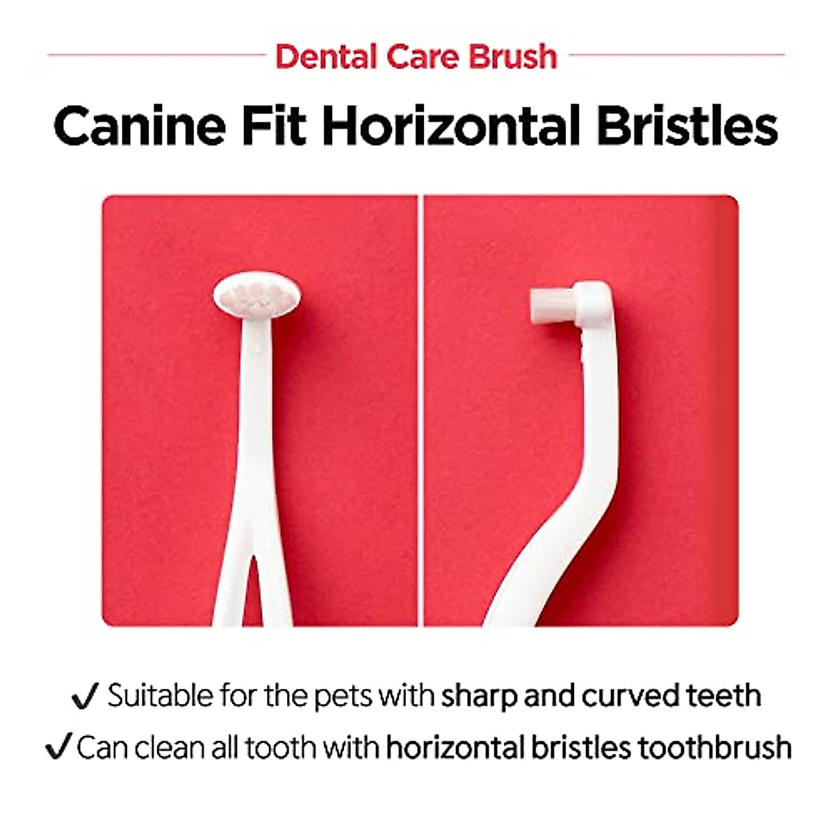 JAYU PET Dental Care Brush - Cat Toothbrush, Toothbrush for Small Dogs, Feline Toothbrush, Cat Dental Treat, Removing Bad Breath, Plaque, Tartar, Cat Teeth Brushing & Easy Cleaning, Soft Bristles