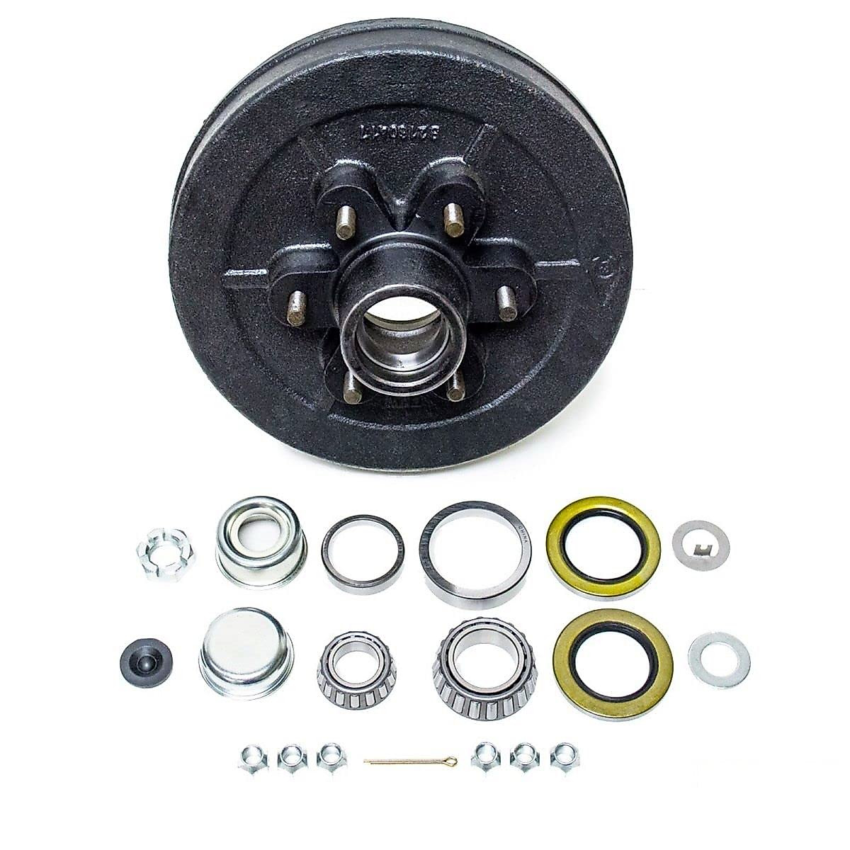 2pk 12"X2" Trailer Brake Hub Drum Kit 6 on 5.5" for 5200-6000 lbs Axle 22003K E.P.R.
