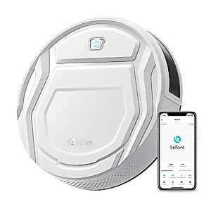 Lefant Robot Vacuum Cleaner, Tangle-Free, Strong Suction, Slim, Low Noise, Automatic Self-Charging, Wi-Fi/App/Alexa Control, Ideal for Pet Hair Hard Floor and Daily Cleaning, M210 White