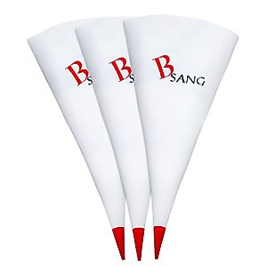 BSANG Tile Grout Masonry Mortar Bag, 13" by 24" Heavy Duty Vinyl Cement Piping Tool Tear Resistant Tip, Cement Sealer Bag (3-Pack)