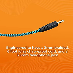 Gumdrop DropTech B1 Headset On-Ear Headphones for Kids w/Boom Mic, 3.5 mm Chew Proof Cord for K-12, Students & Classroom (Drop Tested, Comfortable, Lightweight, Rugged, Easy Cleaning) - Black