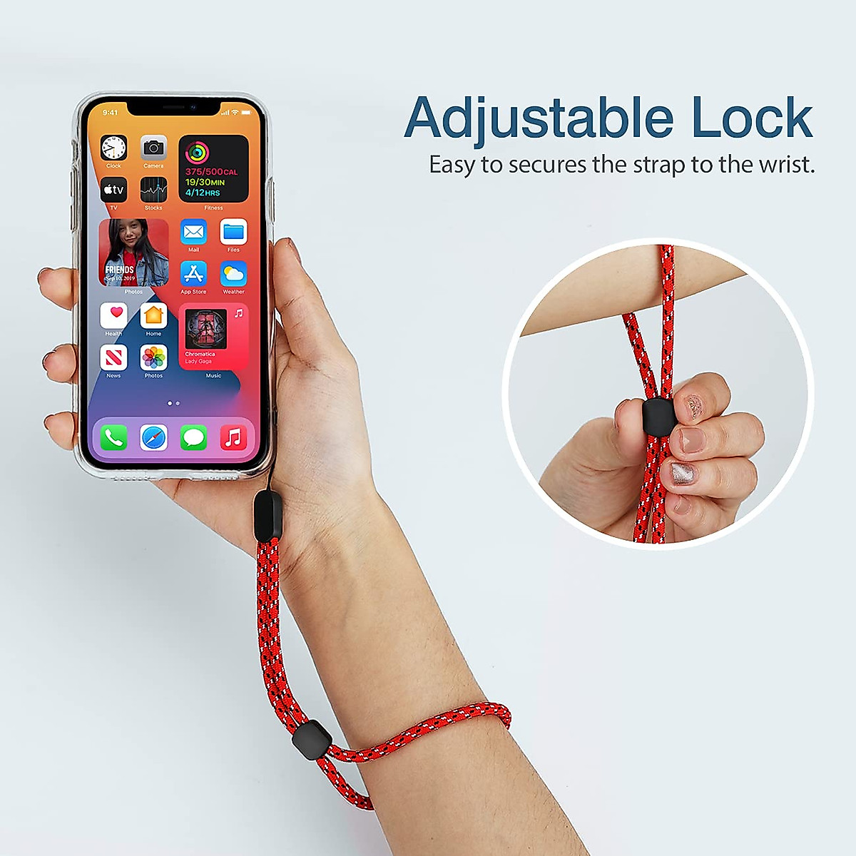 Hand Wrist Strap Lanyard, 6 Pack 8inch Adjustable Nylon Wristlet Straps Keychain String for Cell Phone Case Holder, AirPods Pro 2 2022, Camera, Key, GoPro, USB Drive, Ski Glove (Multi-Color)